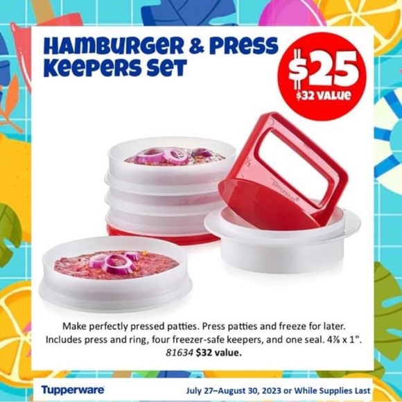 Tupperware | Kitchen | Tupperware Hamburger Press | Poshmark